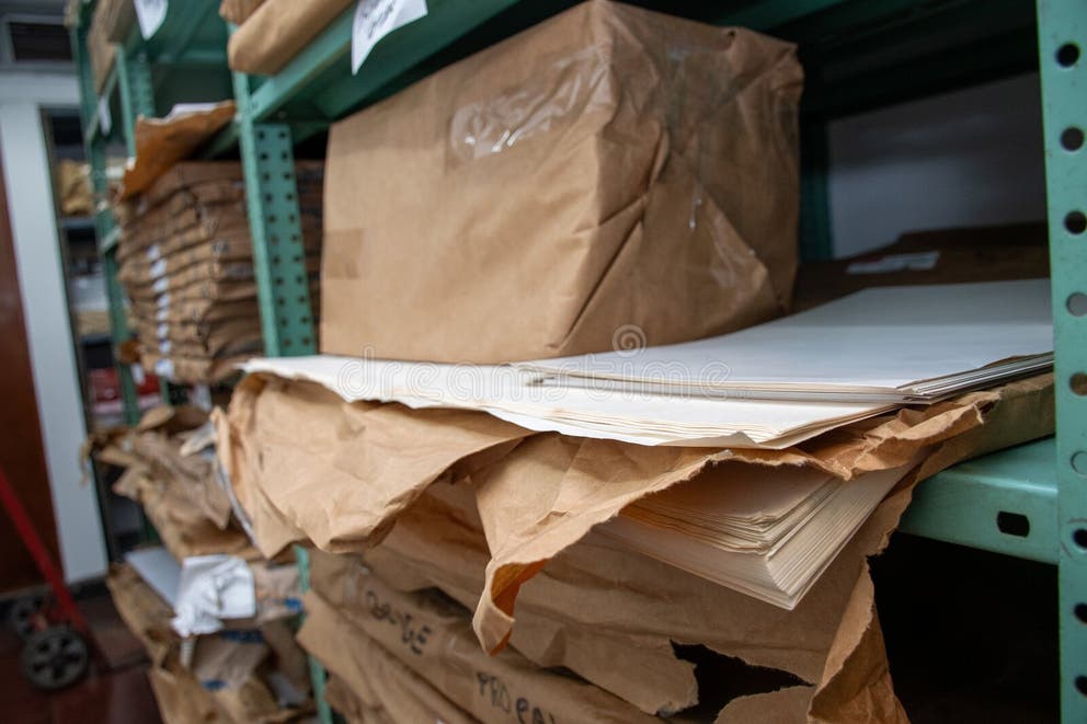 Document Storage Warehouse Secure Archive and Records Management Stock ...