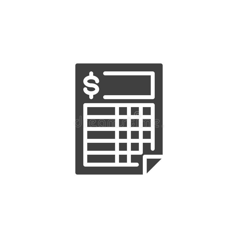 Document with a Summary of Financial Information Vector Icon Stock ...