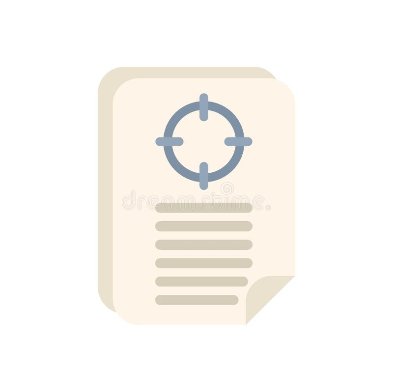 Document with Target Aim Symbol Representing Focused Business Strategy ...