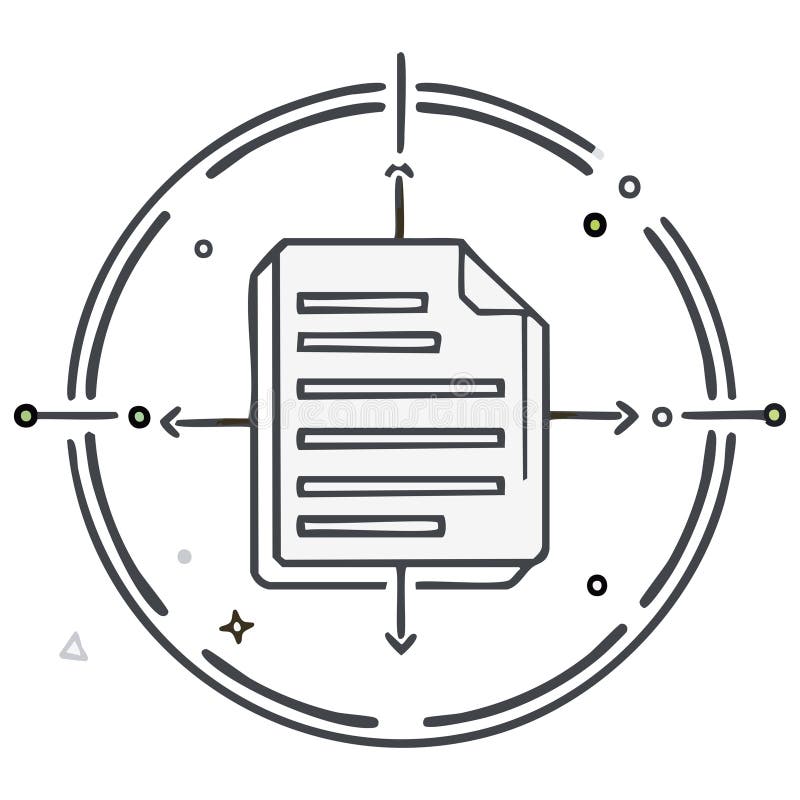 Document Target Circle Arrows Aim Focus Data Information Stock Vector ...