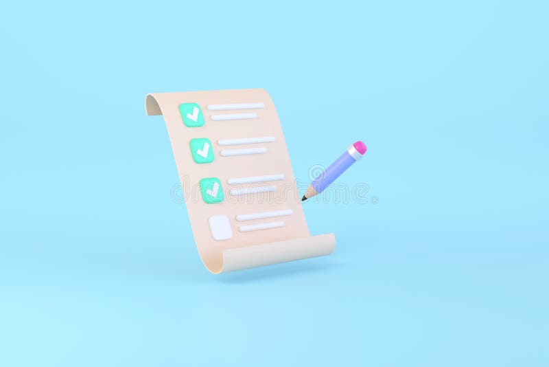 Document Task Management Todo Check List, Work Project Plan Concept ...