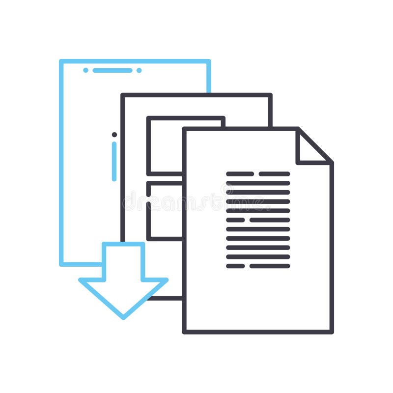 Document Templates Line Icon, Outline Symbol, Vector Illustration ...