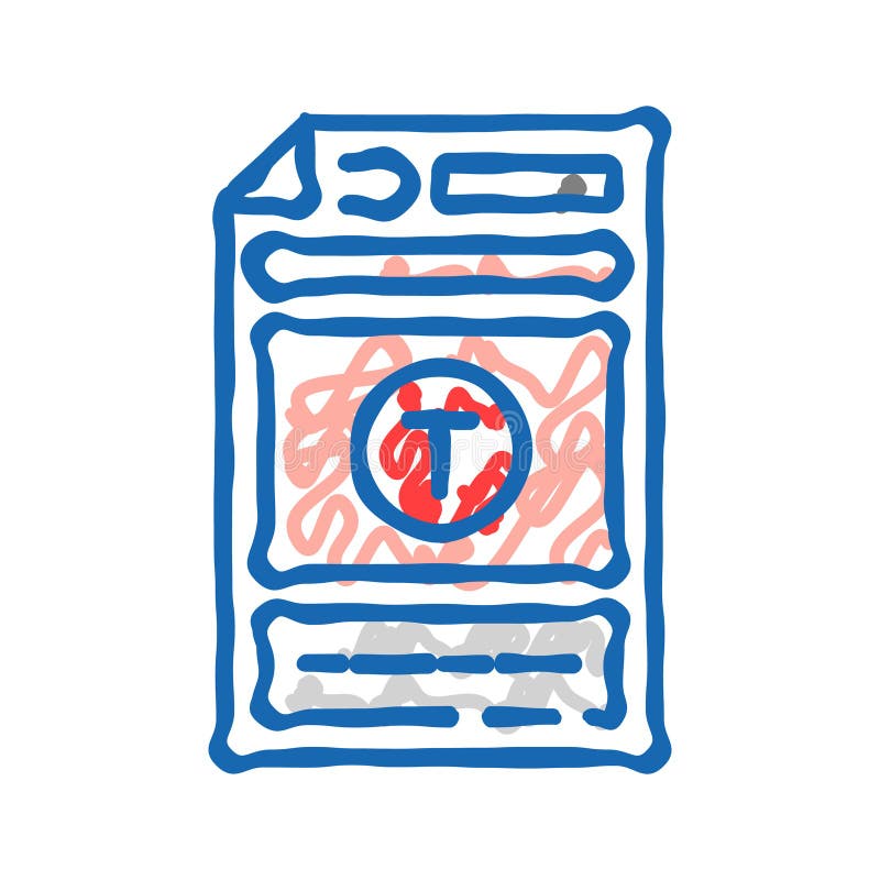 Document Templates Technical Writer Icon Doodle Illustration Stock ...