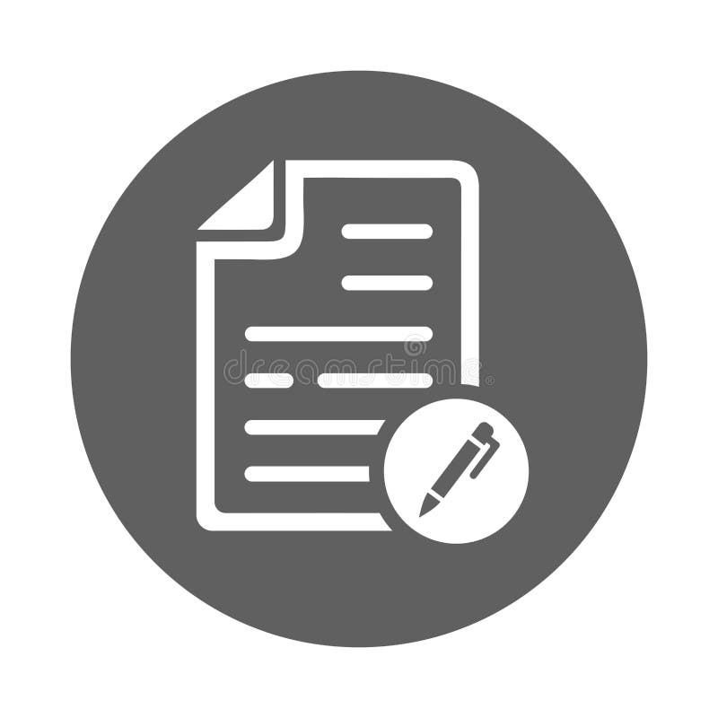 Document, Text, Business Icon. Gray Vector Sketch Stock Vector ...
