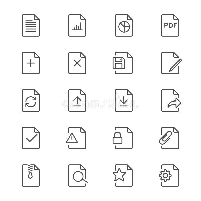 Document flat icons stock vector. Illustration of icon - 41408260