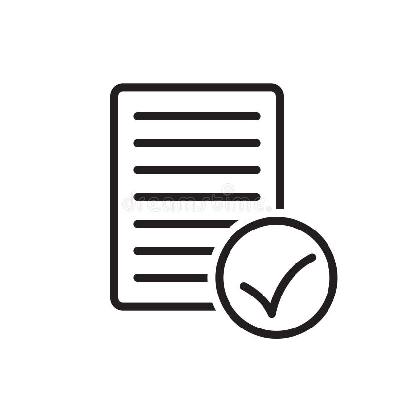 Document .tick Vector Document. Icon Document. Lorem Ipsum Flat Design ...