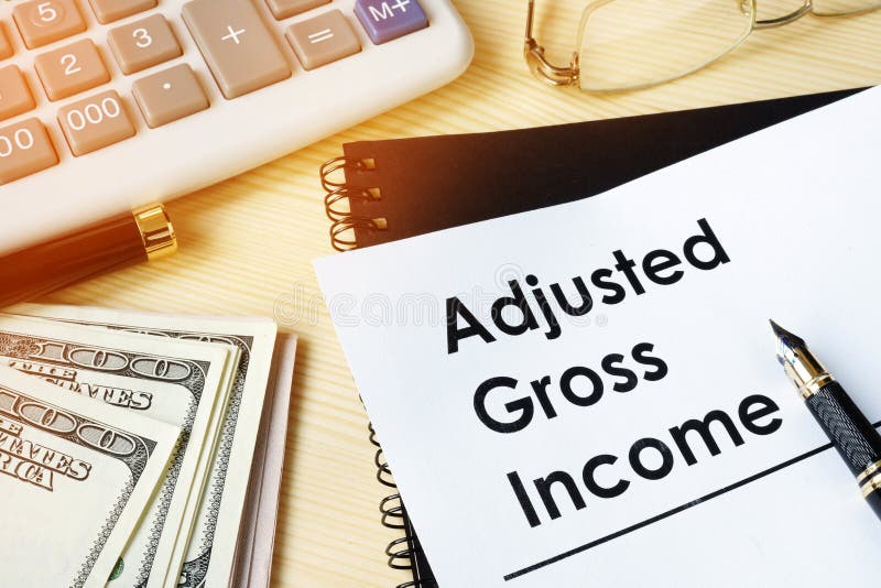 Document with Title Adjusted Gross Income AGI. Stock Photo - Image of ...