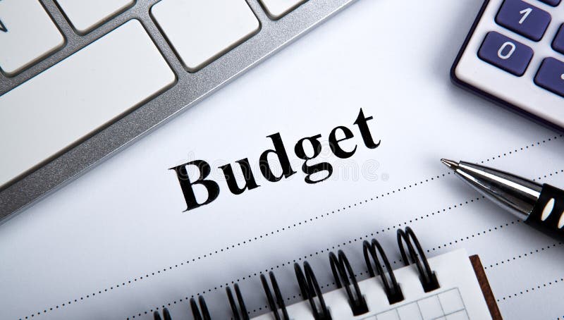 Document with Title Budget on the Desktop Stock Photo - Image of ...