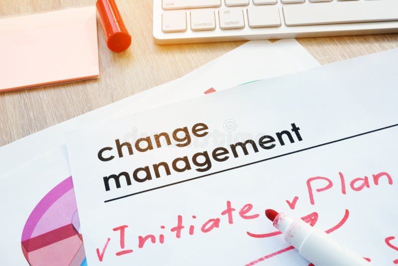 Document with Title Change Management. Stock Image - Image of corporate ...