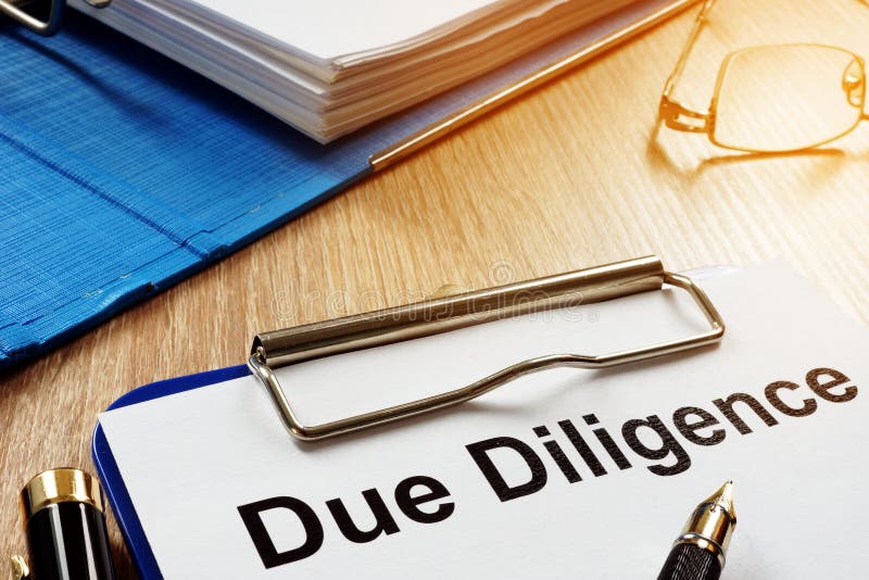 Document with Title Due Diligence. Stock Photo - Image of business ...