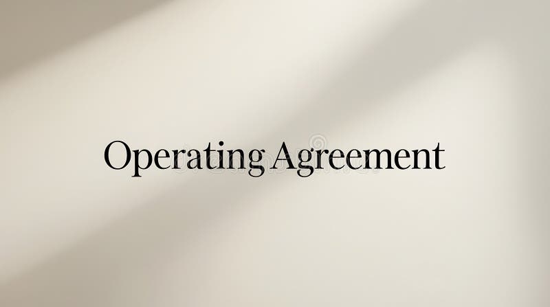 Document Titled Operating Agreement Highlighting Legal Terms and ...