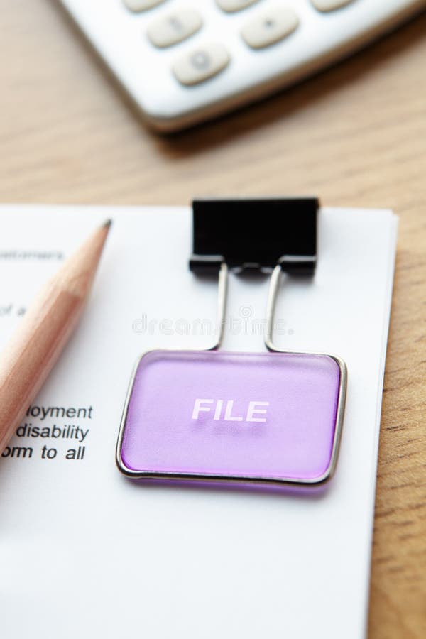 Document To Be Filed on Desk Stock Image - Image of organisation ...