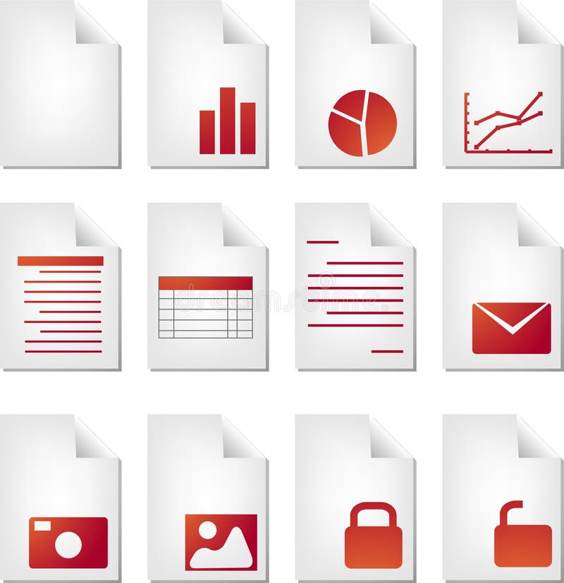 Document types stock illustration. Illustration of letter - 8396267