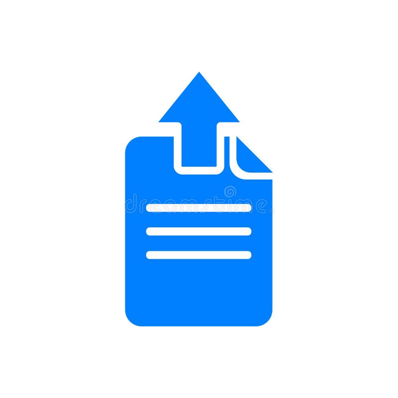 Document Upload and Prohibition Sign Stock Vector - Illustration of ...