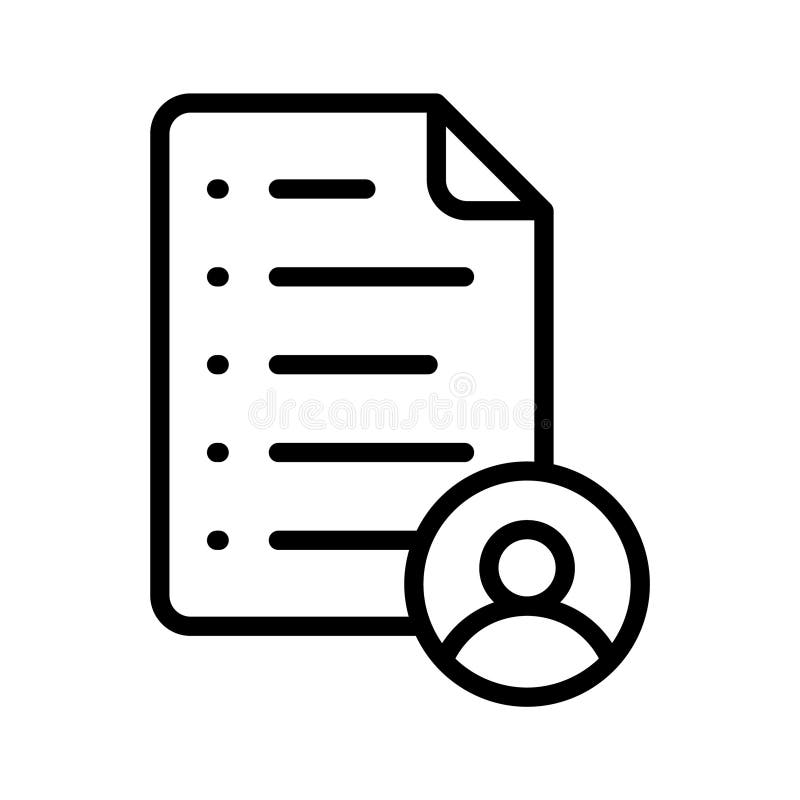 Document with User Icon, Symbolizing Document Approval Stock Vector ...
