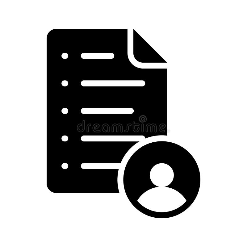 Document with User Icon, Symbolizing Document Approval Stock Vector ...