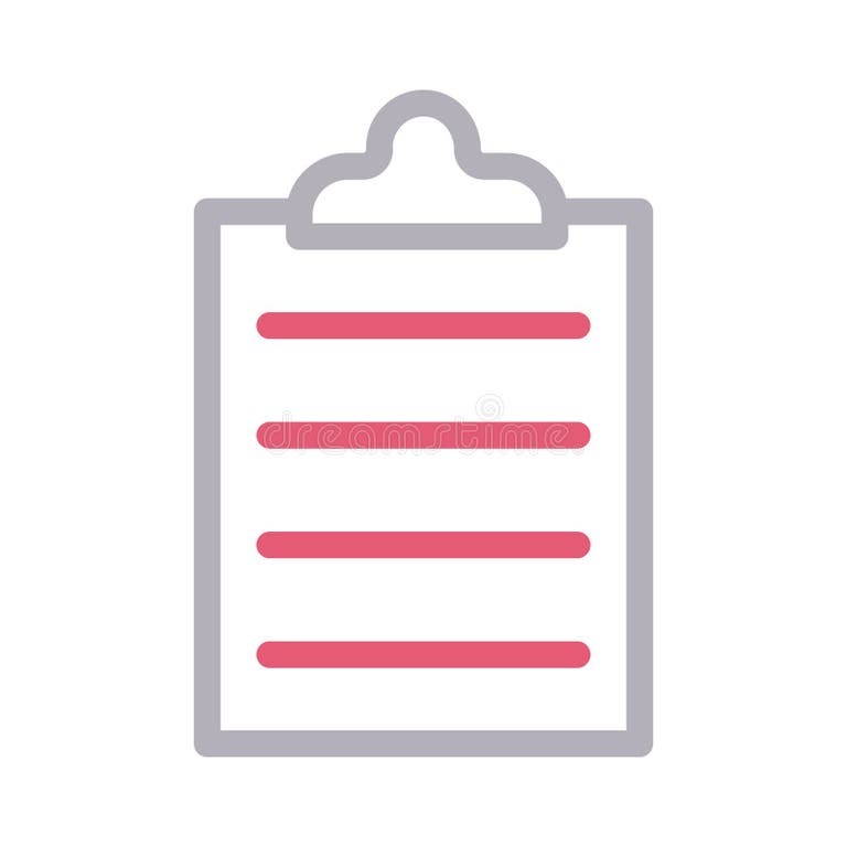 Document Vector Color Line Icon Stock Vector - Illustration of report ...