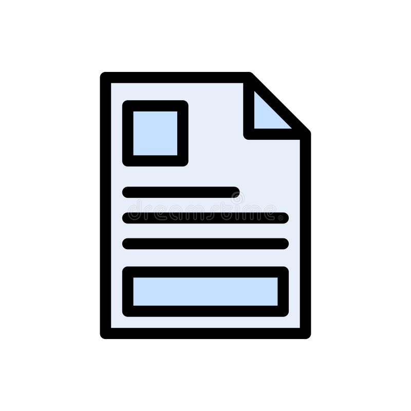 Document Vector Flat Color Icon Stock Vector - Illustration of website ...