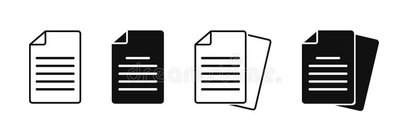 Document Vector Icon Isolated Vector Graphic. Paper Document Page Icon ...