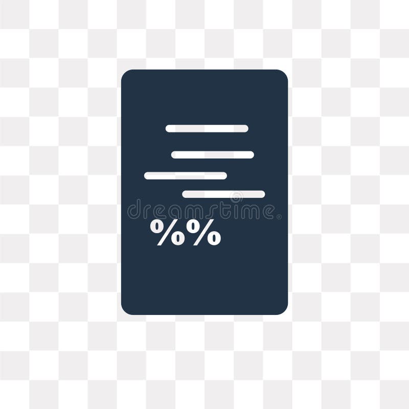 Document Vector Icon Isolated on Transparent Background, Document ...