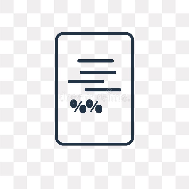Document Vector Icon Isolated on Transparent Background, Document ...