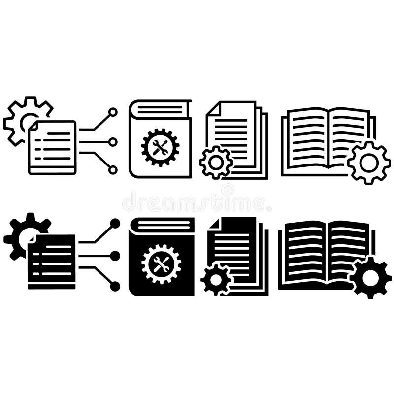 Document Vector Icon Set. Technical Documentation Illustration Sign ... Document Vector Icon Set. Technical Documentation Illustration Sign ...