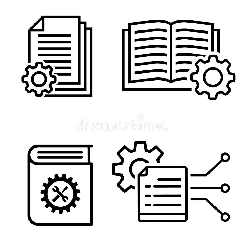 Document Vector Icon Set. Technical Documentation Illustration Sign ...