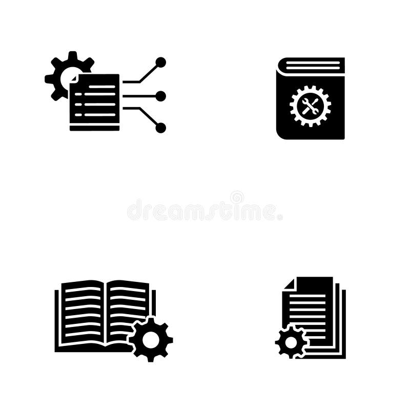 Document Vector Icon Set. Technical Documentation Illustration Sign ...