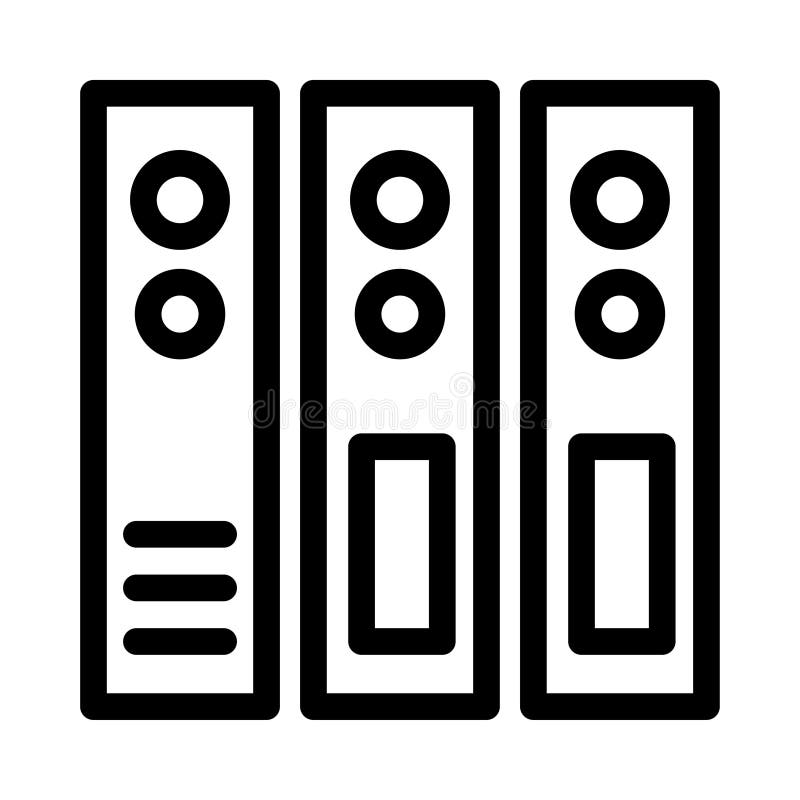 Document Vector Thin Line Icon Stock Illustration - Illustration of binder, organize: 172680450