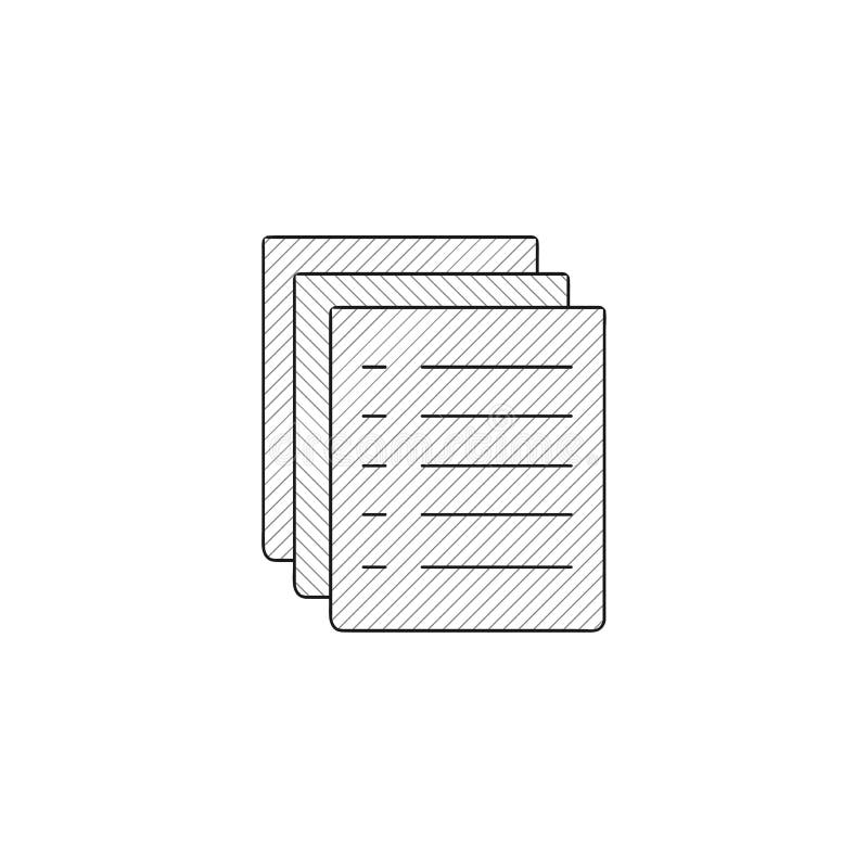 Document Thin Line Icon. Document Hand Drawn Thin Line Icon Stock Vector - Illustration of ...