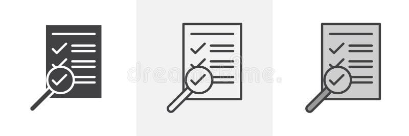 Document Verification Icon Vector Stock Vector - Illustration of review ...