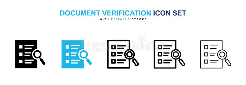 Document Verification Icon Vector Stock Vector - Illustration of vector ...