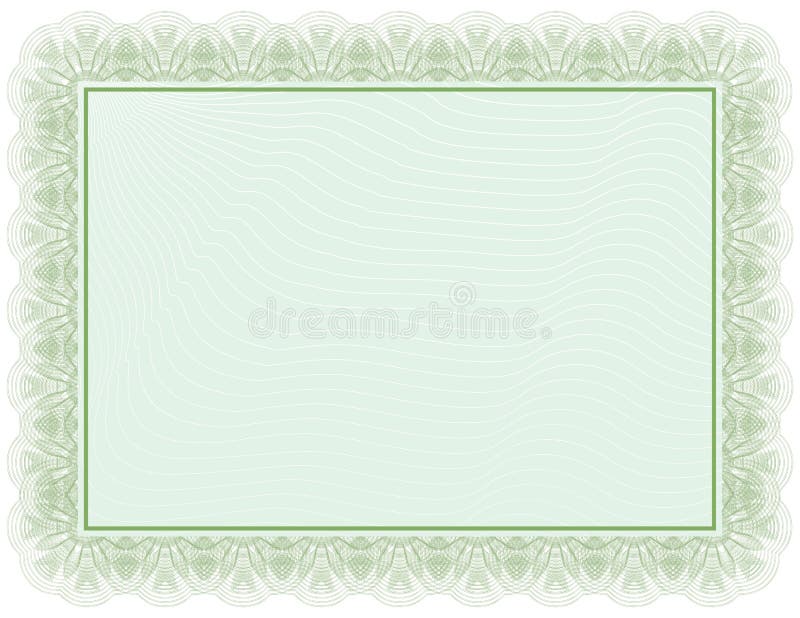 Document Vert De Certificat Illustration de Vecteur - Illustration du ...