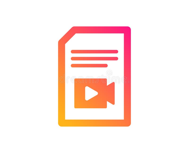 Document with Video Icon. Vlog File Sign. Vector Stock Vector ...