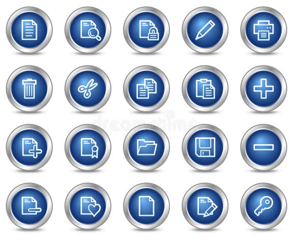 Document web icons stock vector. Illustration of document - 10975273