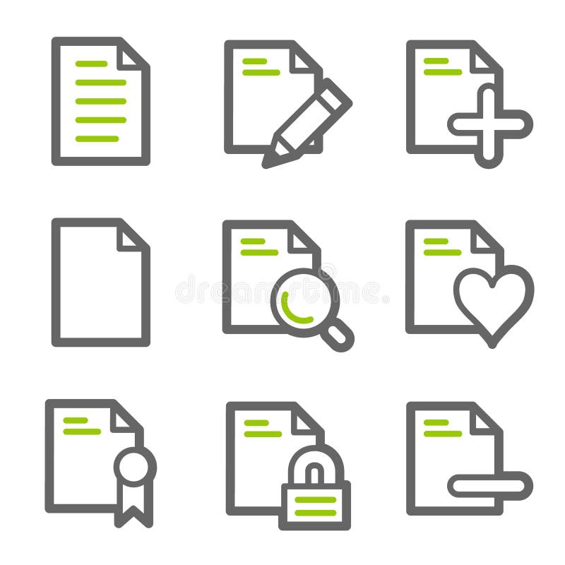 Documents 2 web icons stock vector. Illustration of edit - 6268338