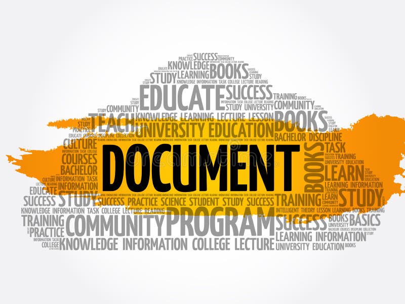 DOCUMENT Word Cloud Collage Stock Illustration - Illustration of school ...