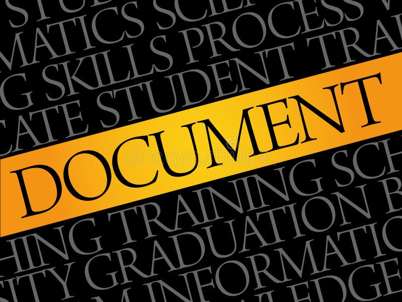 DOCUMENT Word Cloud Collage Stock Illustration - Illustration of ...