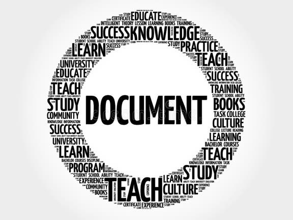 DOCUMENT word cloud stock illustration. Illustration of management ...