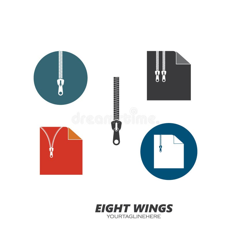 Document Zip File Vector Icon Illustration Design Stock Vector ...