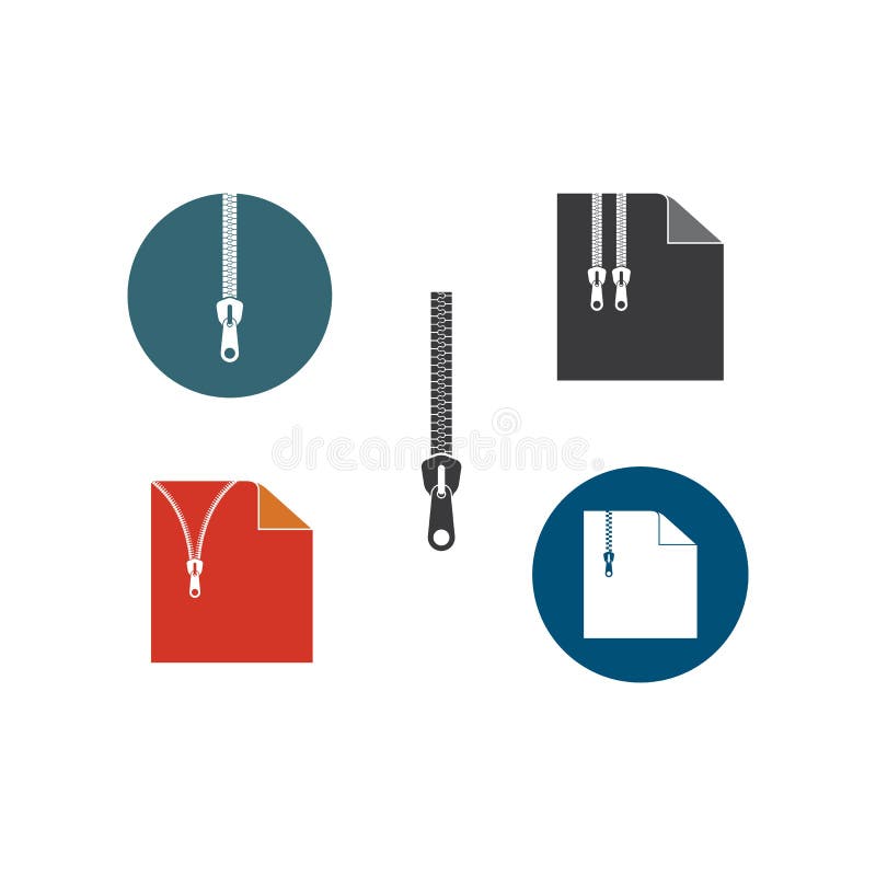 Document Zip File Vector Icon Illustration Design Stock Vector ...