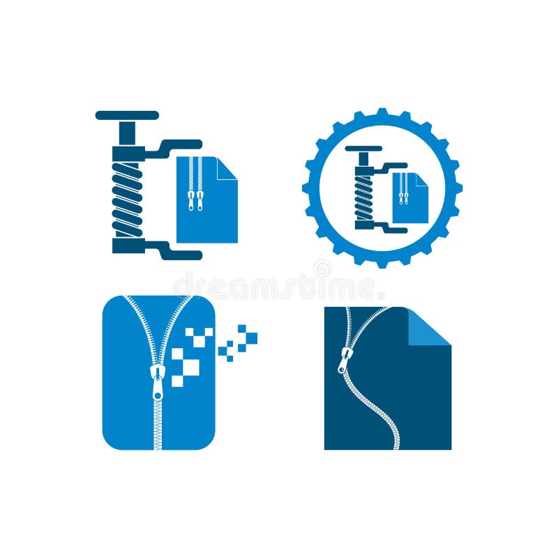 Document Zip File Vector Icon Illustration Design Stock Vector ...