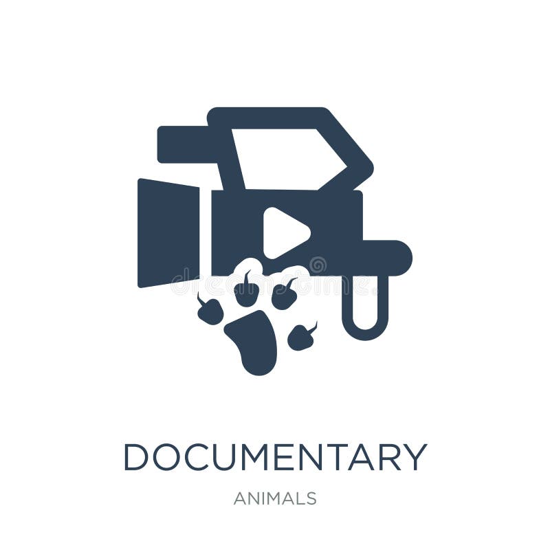 Documentary Icon in Trendy Design Style. Documentary Icon Isolated on ...