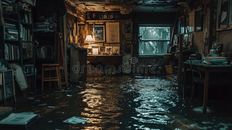 Documentary Photography, Basement Flooding during Heavy Rain. Disaster ...