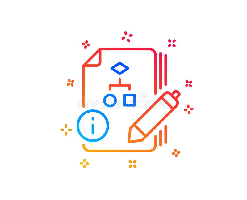 Documentation with Algorithm Line Icon. Technical Instruction Sign. Vector Stock Vector ...