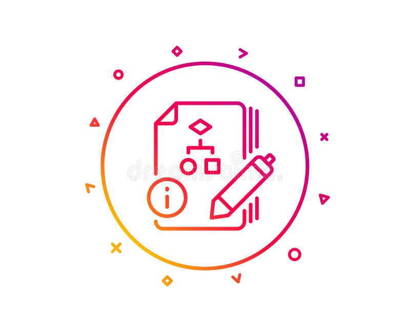 Documentation With Algorithm Line Icon Technical Instruction Sign Vector Stock Vector