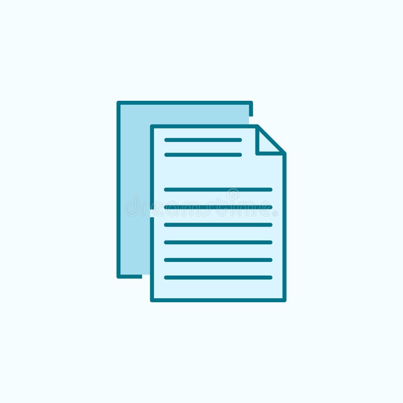 Documentation 2 Colored Line Icon. Simple Colored Element Illustration ...