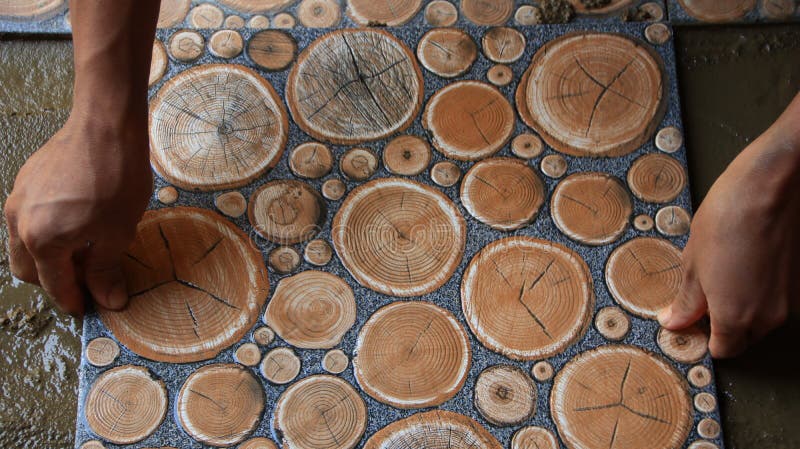 Construction Workers when Installing Ceramic Tiles for Floors Stock ...