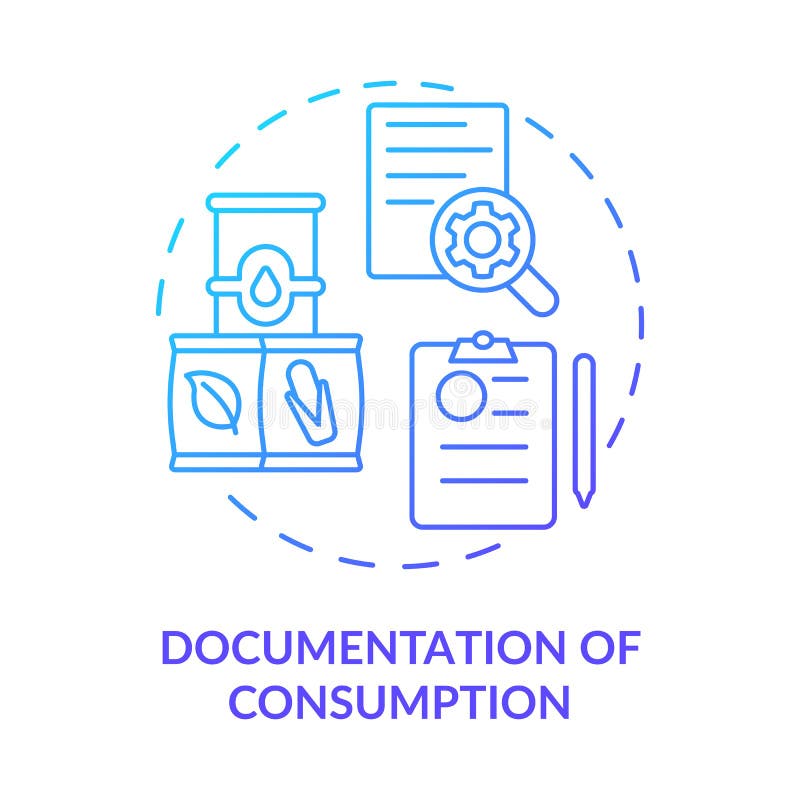 Documentation of Consumption Blue Gradient Concept Icon Stock Vector ... Documentation of Consumption Blue Gradient Concept Icon Stock Vector ...