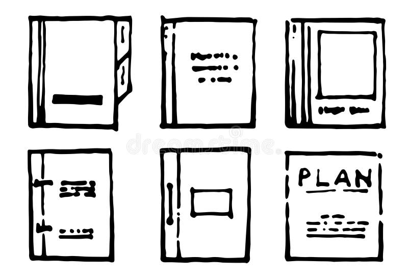 Documentation. Fragments of a Business Scheme. Hand Drawing. Documents ...